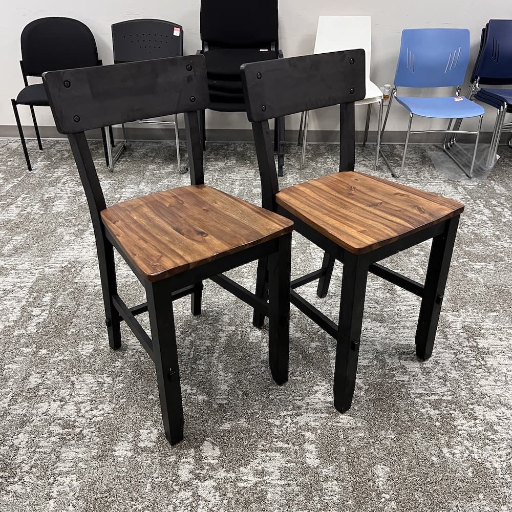 Set of 2 - Steve Silver Company Walnut and Espresso Stools - Counter ...